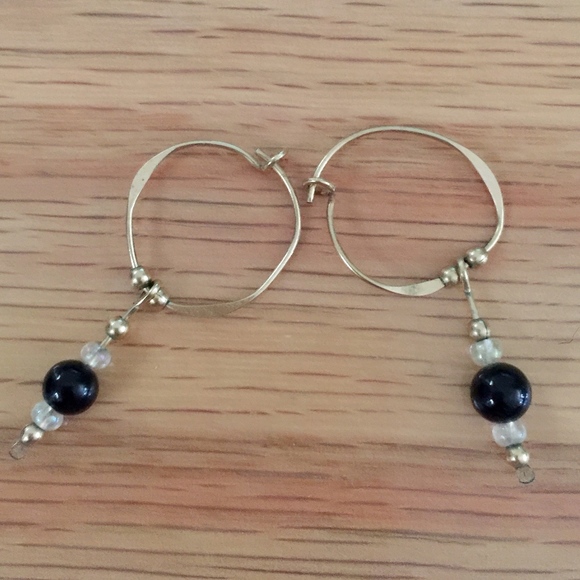 Jewelry | Gold Hoops With Dangle | Poshmark